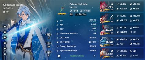 With My Xiphos Kazuha He Finally Has 140 Er D Second Picture Is With The Xiphos Buff R