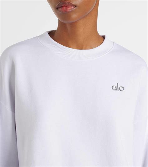 Alo Yoga Accolade Cotton Blend Sweatshirt Alo Yoga