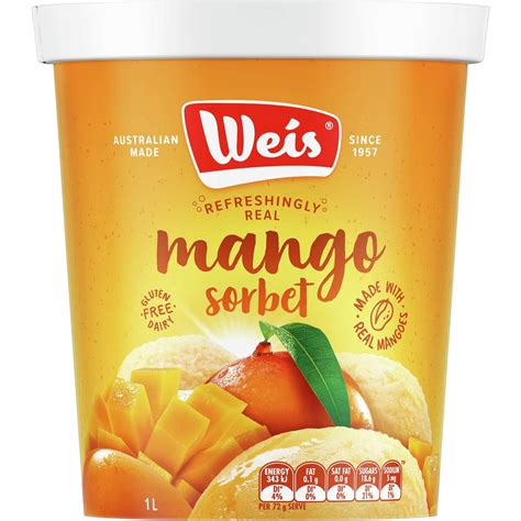 Weis Sorbet Mango Tub Mango 1l Is Halal Suitable Vegan Vegetarian Gluten Free Halal Check