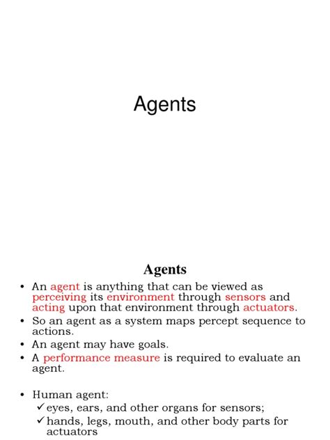 Agents Artificial Intelligence Pdf Expert Rationality