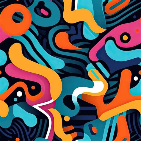 premium photo abstract fusion playful and dynamic abstract shapes and
