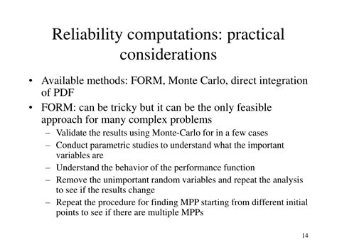 Ppt 8 Numerical Methods For Reliability Computations Powerpoint Presentation Id9454171
