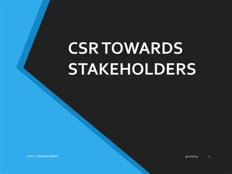 Csr Towards Stakeholders Pptx
