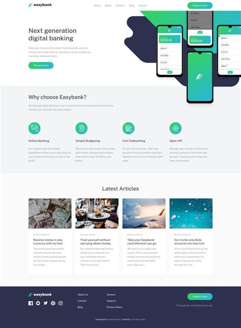 Frontend Mentor Easybank Landing Page Using Css Grid And Flexbox