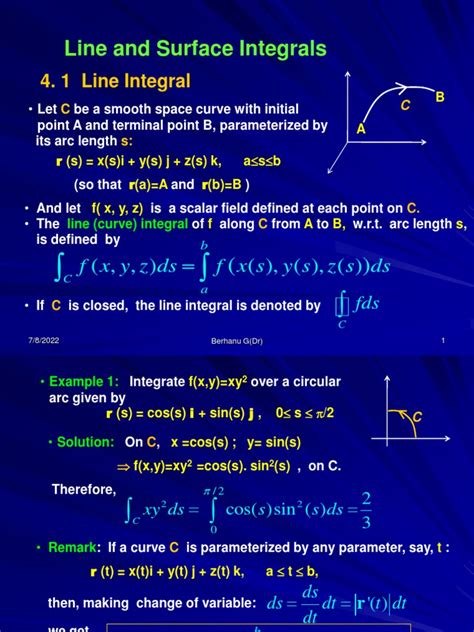 Line Integral Pdf Differential Geometry Multivariable Calculus