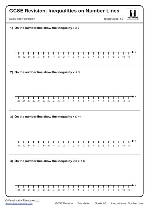 X 9 On A Number Line Inequalities On A Number Line Gcse Steps