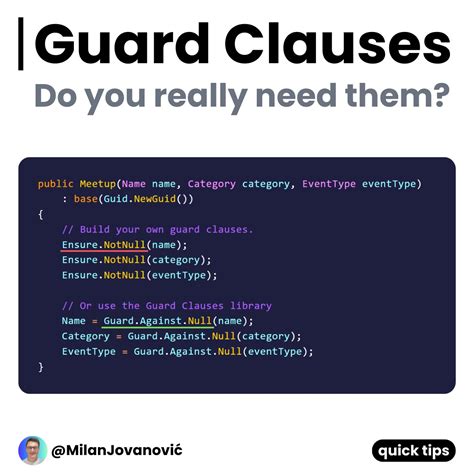 What Is A 𝗚𝘂𝗮𝗿𝗱 𝗖𝗹𝗮𝘂𝘀𝗲 Its A Simple Technique To Implement The Fail