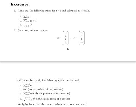 Solved Exerciseswrite Out The Following Sums For N5 ﻿and