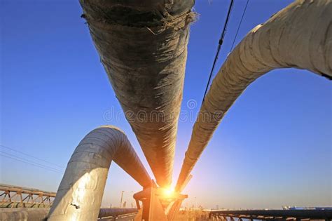 Oilfield Equipment And Pipeline Stock Image Image Of Machinery