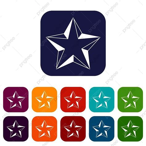 星形圖標在平面樣式中以紅色設置矢量插圖 賓語 符號 In向量圖案素材免費下載，png，eps和ai素材下載 Pngtree