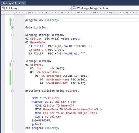 Accessing COBOL Data Groups