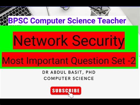 BPSC Computer Science Teacher Network Security Set Most Important Question
