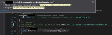 C Excluding Xmldoc References From Showing Up In Codelens Stack