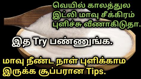 100 இட்லி தோசை மாவு நீண்ட நாட்கள் புளிக்காம இருக்க இத மட்டும் பண்ணுங்க Idly Dosa Batter Tips