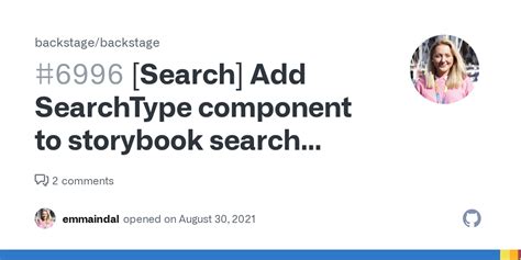 Search Add Searchtype Component To Storybook Search Collection Issue Backstage
