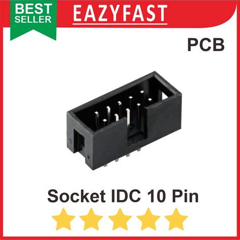 Jual Socket Soket Idc 10 Pin Isp Asp Jtag Header Male Pcb Dip Shopee