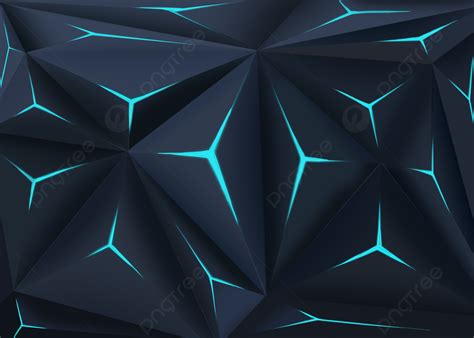 Low Side Triangle Blue Black Technology Background Stereoscopic Low