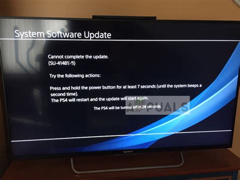 Fix Cannot Complete The Update Error Su 42481 9 On Ps4