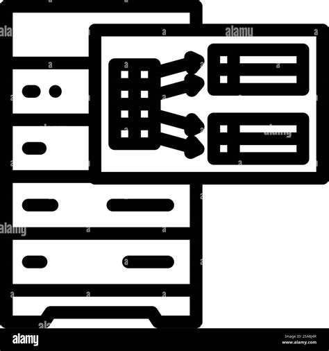 Indexing Data Database Line Icon Vector Indexing Data Database Sign Isolated Contour Symbol