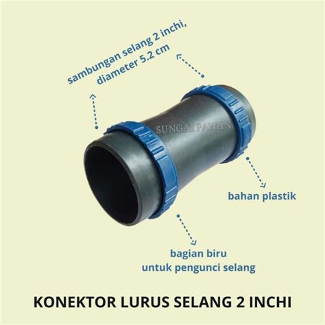Jual Sambungan Connector Penyambung Sambung Konektor Lurus Selang Terpal Inchi Sunny Hose
