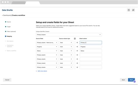 Create An Upload Workflow In Data Shuttle Smartsheet Learning Center