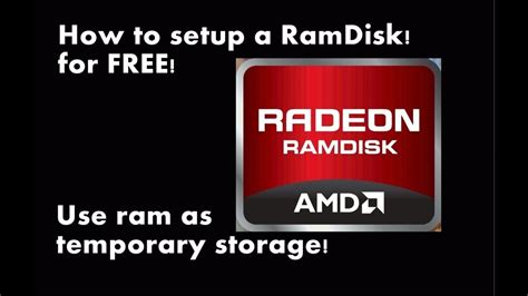 How To Setup A Ramdisk For Free Youtube