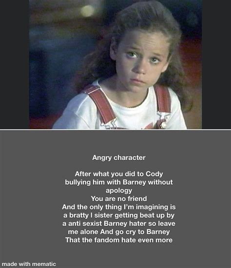 Me Standing Up To Abby From Barney Grand Adventure By