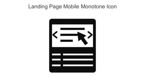 Landing Page Mobile Monotone Icon In Powerpoint Pptx Png And Editable Eps Format Ppt Example