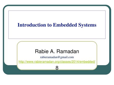 PPT Introduction To Embedded Systems PowerPoint Presentation Free Download ID 2109977