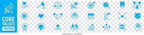 Set Core Values Icons Vector Stock Vector Royalty Free Shutterstock