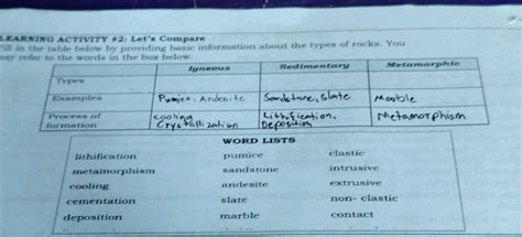 LEARNING ACTTVTTY W2t Lets Compare Iill In StudyX