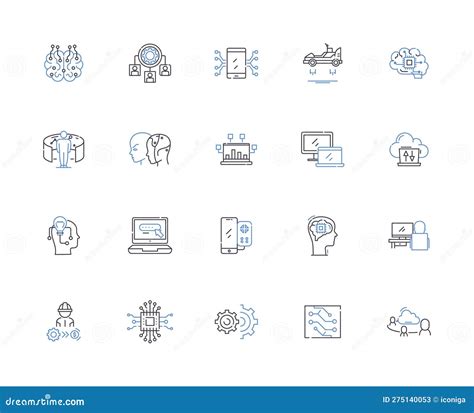 Geek Nerds Outline Icons Collection Geeks Nerds Hackers Gamers Techies Programmers