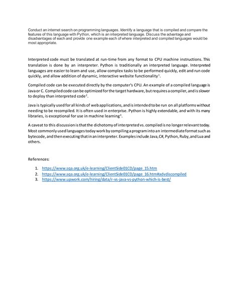 Cs1101 Unit 1 Discussion Assignmentdocx Programming Languages