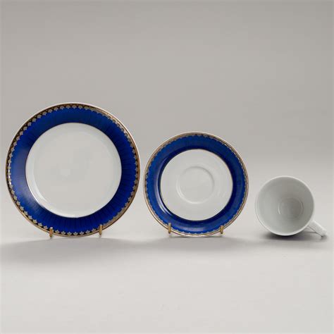 SIGVARD BERNADOTTE, A 76-piece porcelain dinner set, "Christineholm ...