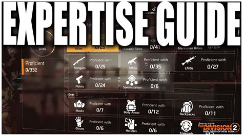 The Division 2 New Expertise System And How It Works Everything You