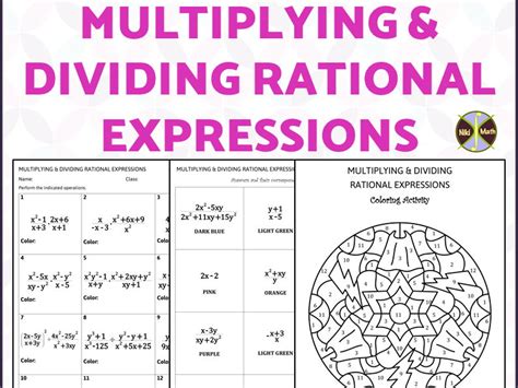 Multiplying And Dividing Rational Expressions Worksheets 9 2