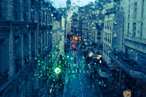 비오는 파리의 거리 오마이포토