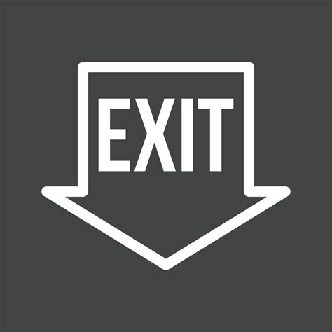 Exit Line Inverted Icon 11942278 Vector Art At Vecteezy