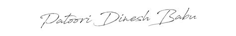 74 Patoori Dinesh Babu Name Signature Style Ideas First Class E