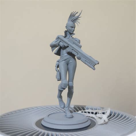 3d Printer Cyberpunk Girl With Gun • Made With Anycubic Mono 4k・cults