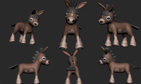 Stl File Pokemon Mudbray With 2 Poses・template To Download And 3d