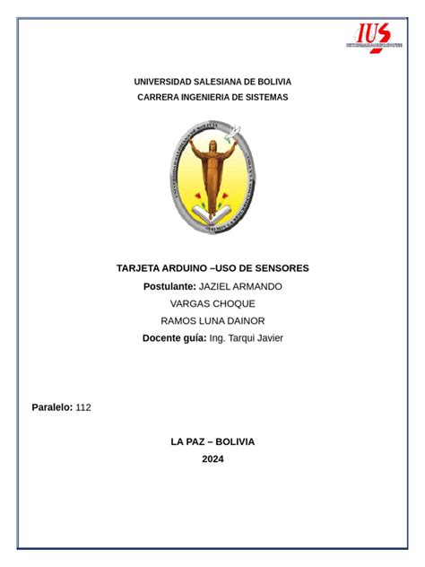 Tarjeta Arduino Uso De Sensores Pdf Arduino Hardware De La
