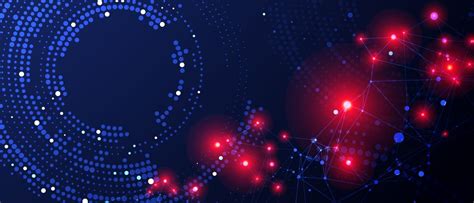 Polygonal Science Background With Connecting Dots Vector Image