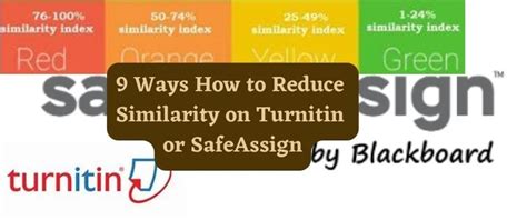 How To Reduce Similarity On Turnitin Or Safeassign 9 Ways
