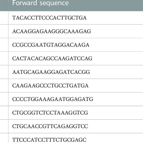 Oligonucleotide Sequences Used In Real Time Pcr Analyses Download Scientific Diagram