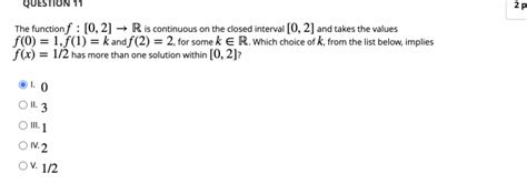 solved the function f [0 2]→r is continuous on the closed