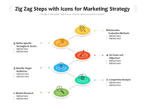 Zig Zag Steps With Icons For Marketing Strategy Ppt PowerPoint Presentation Icon Files PDF