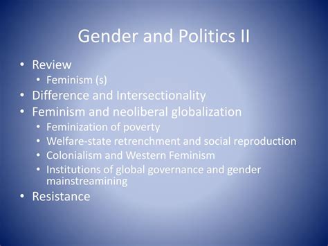 Ppt Gender And Politics Ii Powerpoint Presentation Free Download