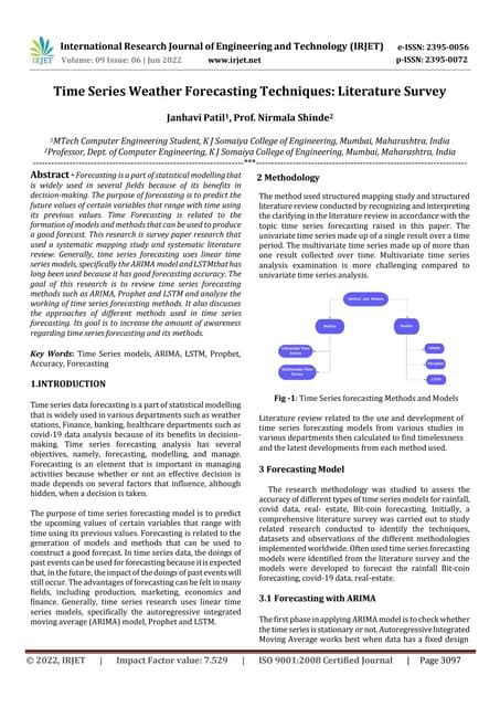 Time Series Weather Forecasting Techniques Literature Survey Pdf