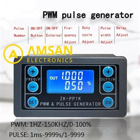 Jual ZK PP1K Dual Mode LCD PWM Signal Pulse Generator 1 Channel 1Hz 150kHz Shopee Indonesia